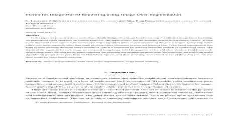 pdf stereo for image based rendering using image over segmentation€¦ · color based