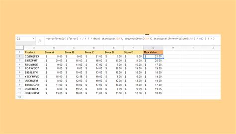 How To Use MAX On ArrayFormula In Google Sheets Sheetaki