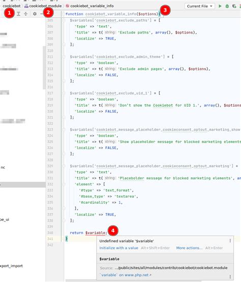 undefined variable variable [ 3316540]