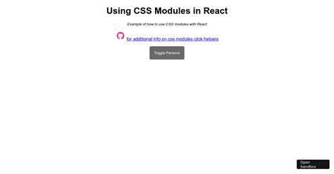 react css modules forked codesandbox