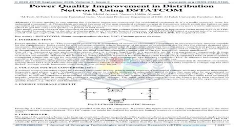 power quality improvement in distribution network using [4] s ravi kumar s sivanagaraju