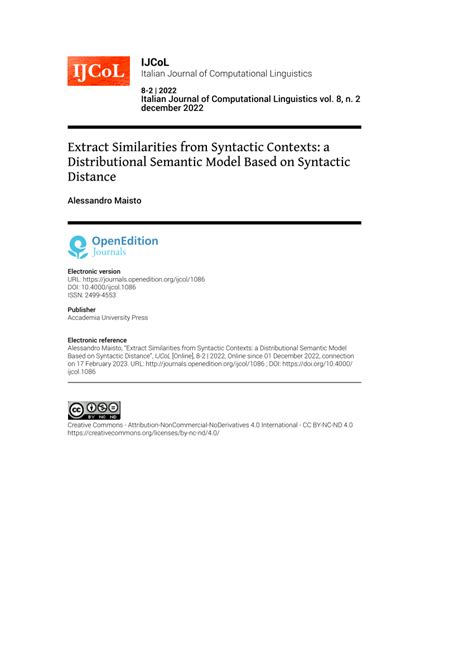 pdf extract similarities from syntactic contexts a distributional semantic model based on