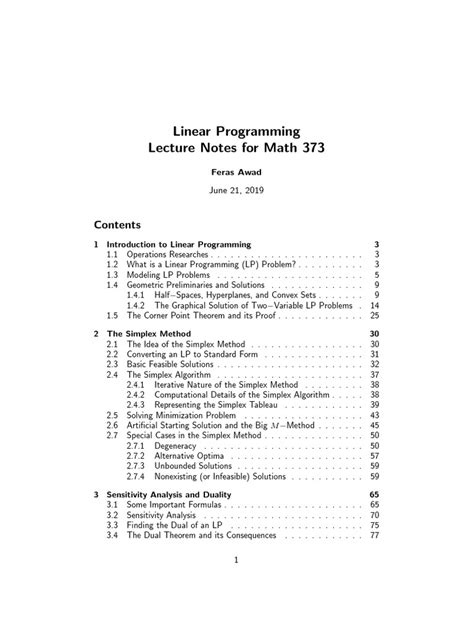 fawad linear prog pdf mathematical optimization linear programming