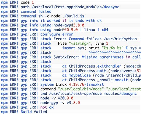 npm使用時にSyntaxError Missing parentheses in call to print Did you