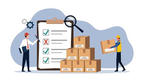Inventory Control System Concept Professional Manager And Worker Are