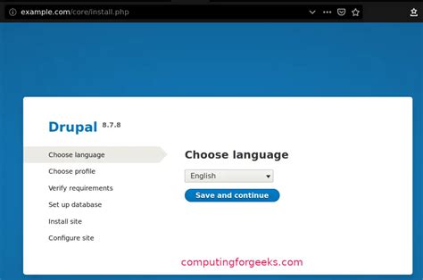 Install And Configure Drupal 8 On CentOS 8 RHEL 8 ComputingForGeeks