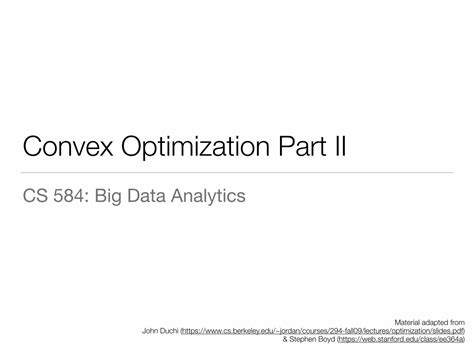 pdf convex optimization part ii dokumen tips
