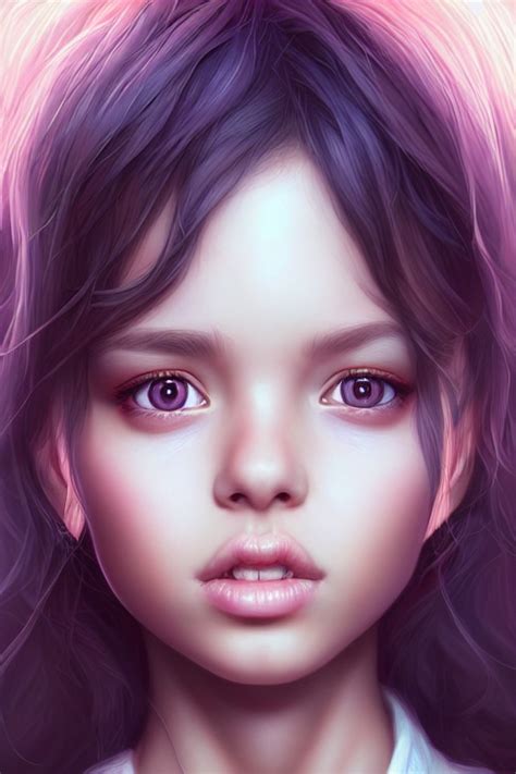 Krea Ai Very Cute Girl Portrait Highly Detailed Eyes Int