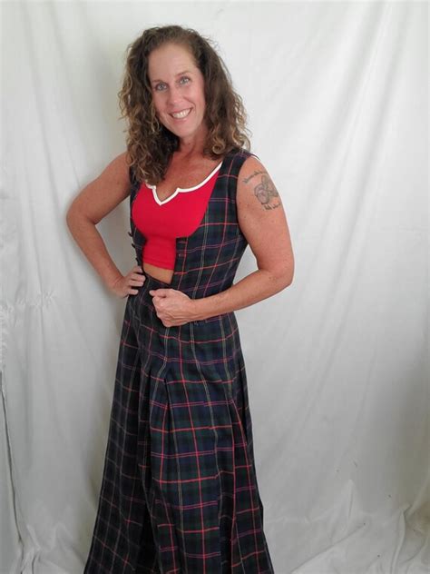 1970s Plaid Vest And Skirt Vintage 70s School Girl Ou Gem