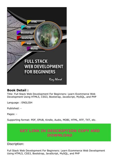 PDF Full Stack Web Development For Beginners Learn Ecommerce Web