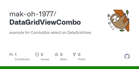 GitHub Mak Oh 1977 DataGridViewCombo Example For ComboBox Select On