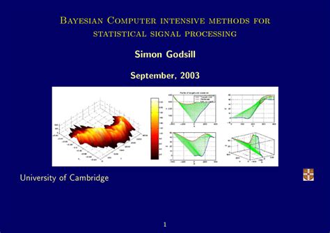 pdf bayesian computer intensive methods for statistical signal processing
