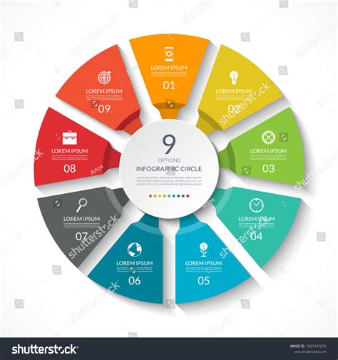 Infographic Circle Process Chart Vector Diagram Stock Vector Royalty