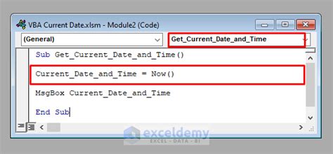 How To Get The Current Date In VBA 3 Methods ExcelDemy