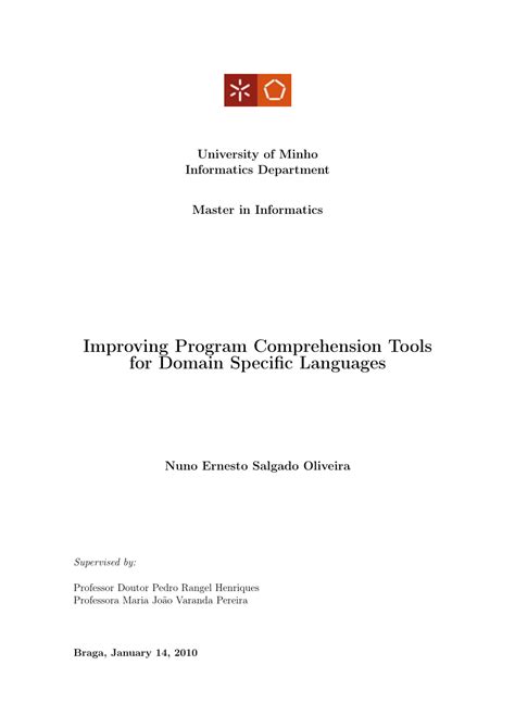 pdf improving program comprehension tools for domain specific languages