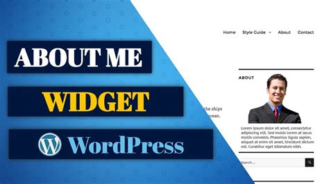 WordPress Widgets How To Add An About Me Widget In Your Sidebar YouTube