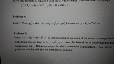 solved solve this ditterential equation with initial values