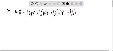 solved use the binomial theorem to expand and simplify x y 4