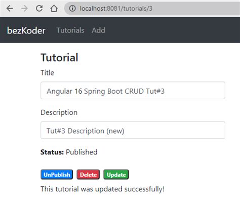 Spring Boot Angular 16 Example CRUD BezKoder
