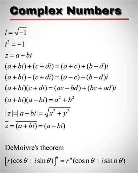 Complex Numbers Formula