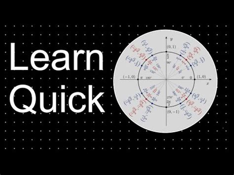 How To REMEMBER The Unit Circle In Just 3 Minutes YouTube