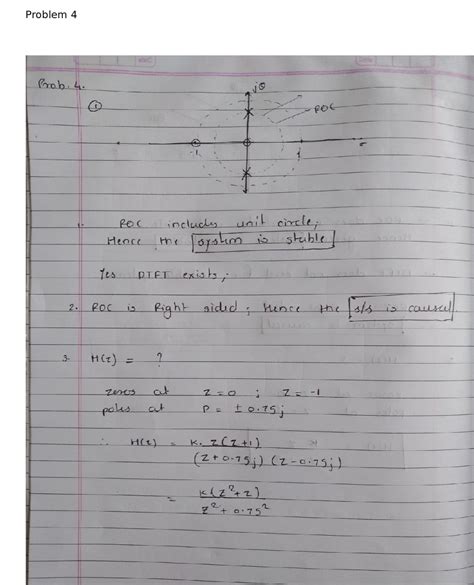 solved problem 4 for each pole zero plot below determine the following sys tutorbin