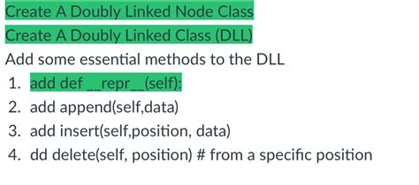 solved create a doubly linked node class create a doubly