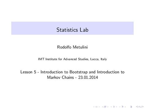 pdf introduction to bootstrap and elements of markov chains dokumen tips