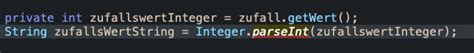 warum kann ich kein integer in einen string umwandeln computer programmieren java