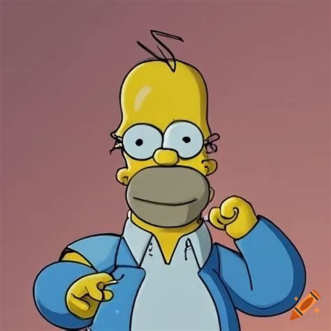 Homer Simpson Dressed As George Jetson On Craiyon