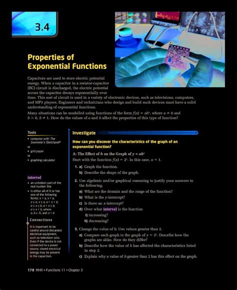 Pdf Properties Of Exponential Functions Mhr Functions