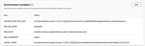how to securely provide database credentials to lambda functions by using aws secrets manager