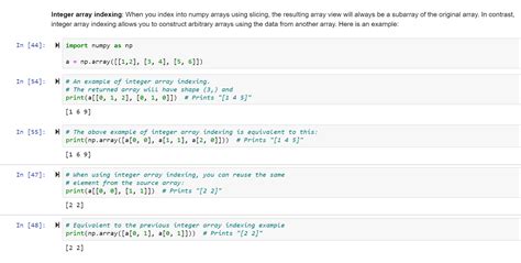 Solved Integer Array Indexing When You Index Into Numpy