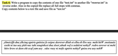 Solved Task 6 Write A Program To Copy The Contents Of One Chegg