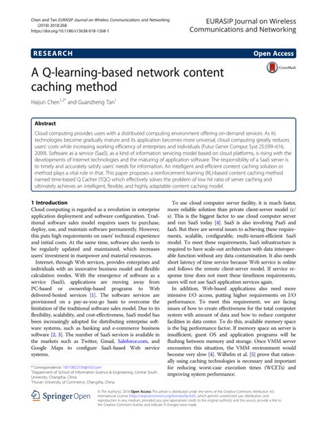 pdf a q learning based network content caching method