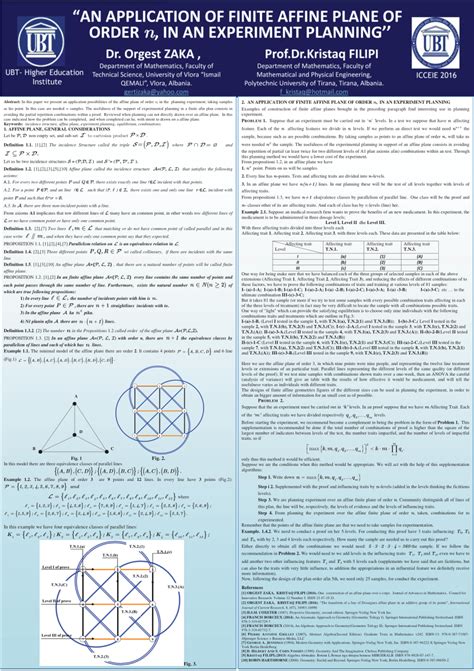 pdf application of finite affine plane of order n in an experiment planning