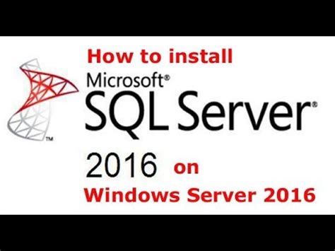 Step By Step Guide To Install SQL Server 2016 YouTube