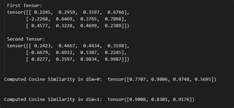 How To Compute The Cosine Similarity Between Two Tensors In PyTorch