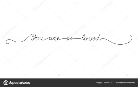 Continuous One Line Script Cursive Text You Loved Vector Illustration