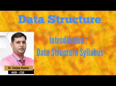 DSAL1 Introduction To Data Structure Syllabus Of DSA DSA CO PO