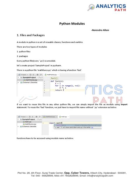 python modules 1 files and packages pdf namespace software development