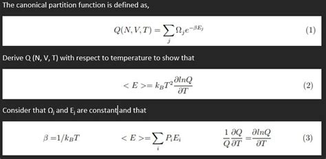 solved the canonical partition function is defined as
