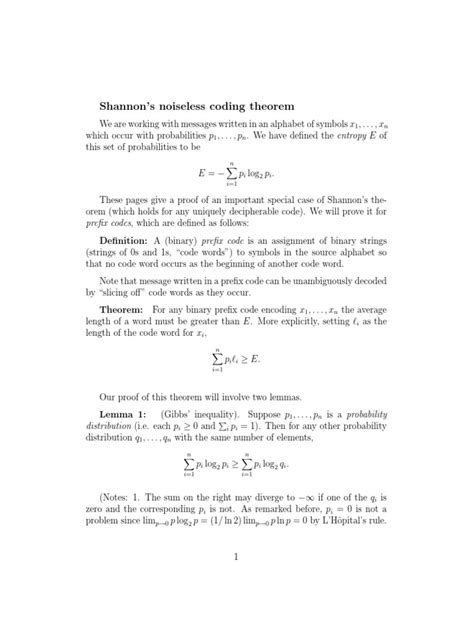 shannon s noiseless coding theorem pdf string computer science code
