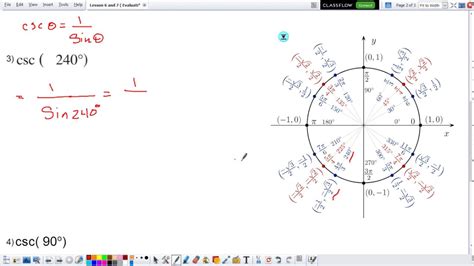 finding exact values of trig function using unit circle youtube
