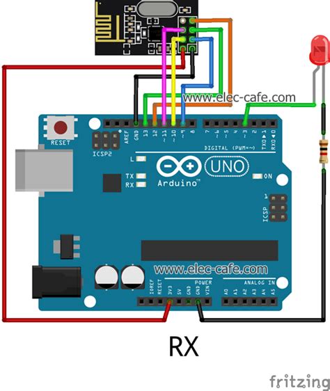 nrf24l01 basic control led arduino elec cafe