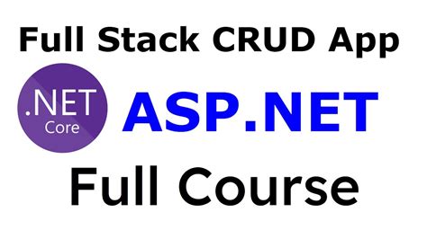 Asp Net Core Tutorial For Beginners Full Stack Crud Web App Project