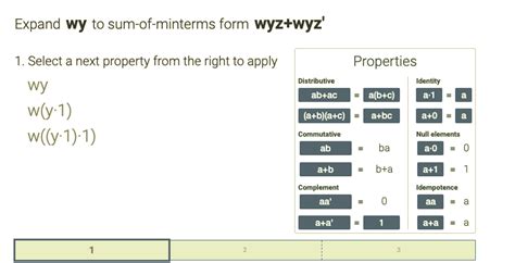 solved expand wy to sum of minterms form wyz wyz 1 select