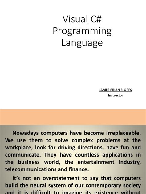 programming language visual c pdf c sharp programming language computer programming
