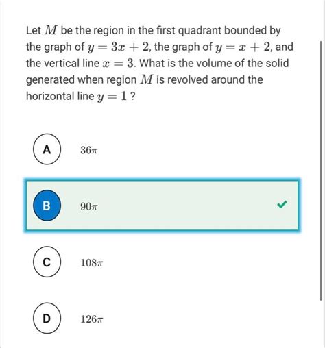 solved let m be the region in the first quadrant bounded by