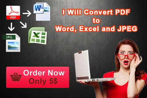 convert pdf to word or excel and jpeg fiverr